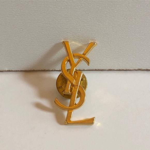 Yves Saint Laurent | Accessories | Authentic Ysl Logo Pin | Poshmark